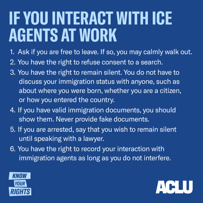 Know Your Rights: Immigrants' Rights - ACLU of Connecticut
